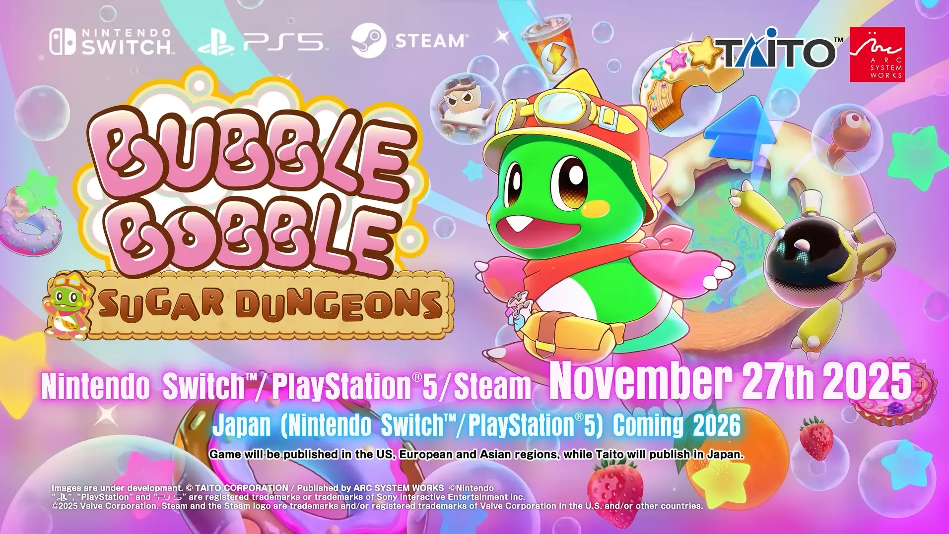 Noticias | Arc System Works y TAITO anuncian Bubble Bobble Sugar ...